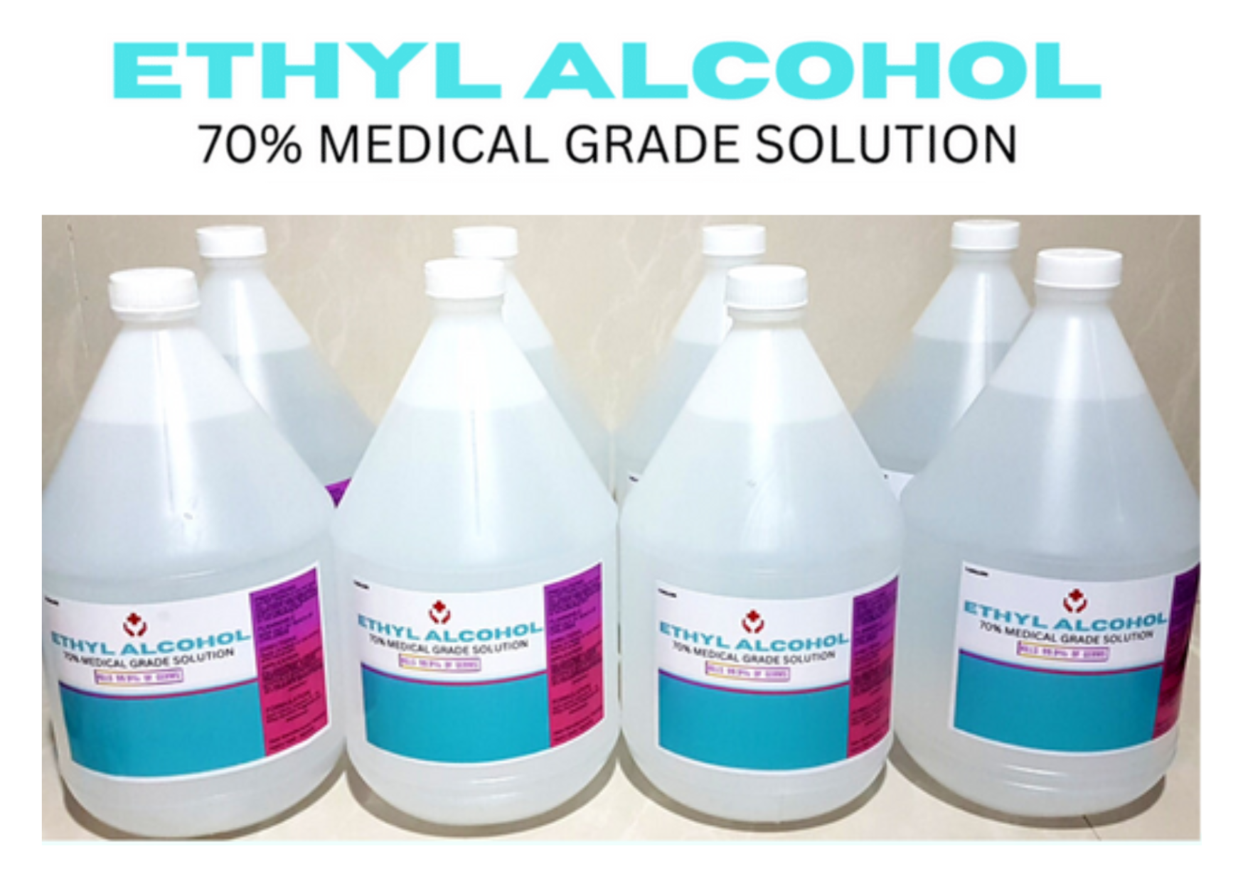 70% ETHYL ALCOHOL SOLUTION WITH MOISTURIZER 1 GALLON / 500ML with ...