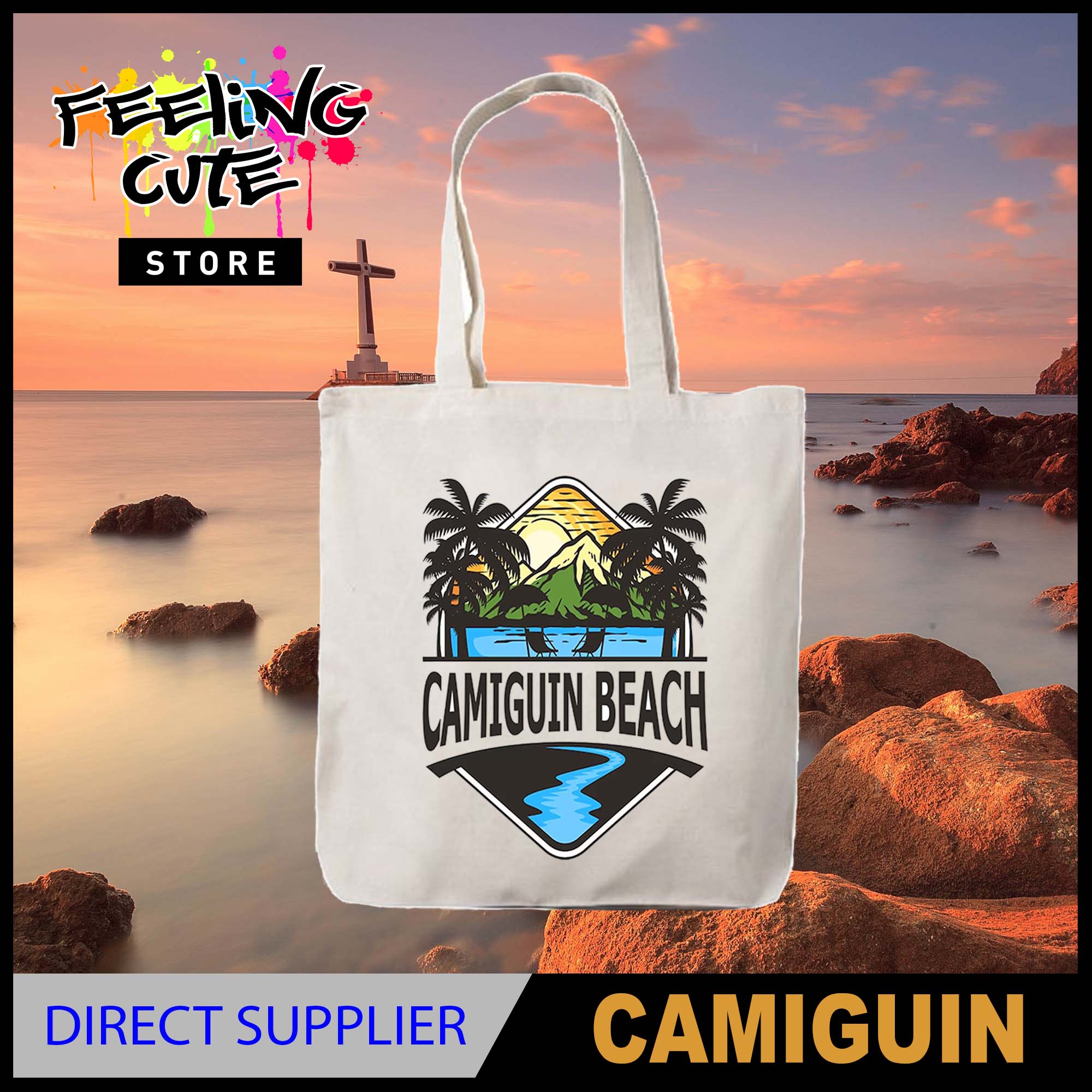 Camiguin Islands Design Tote bag Katsa Canvas High Quality | Lazada PH