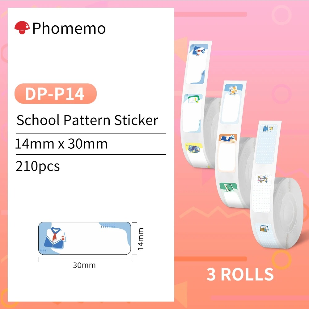 Phomemo Color Pattern Thermal Label Sticker For D30/D30S/Q30/Q30S/Q31 ...