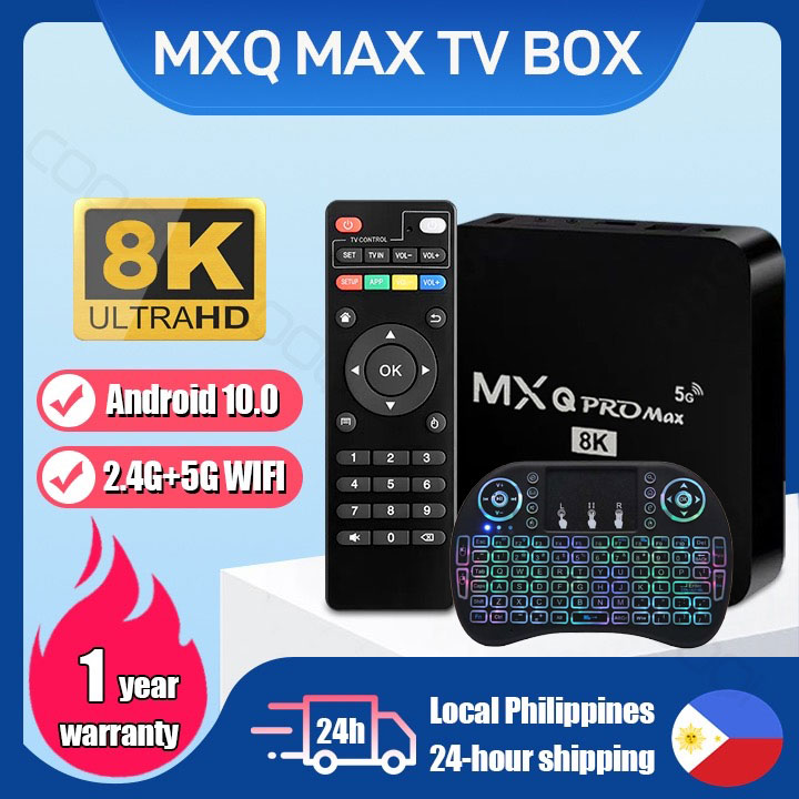 MXQ Pro Max smart tv box 8K UHD 5G 16+256G Android Color Ultra HD TV ...