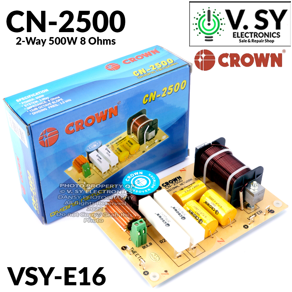 Original Crown CN-2500 v2.0 500W 8 Ohms 2 Way Dividing Network ...