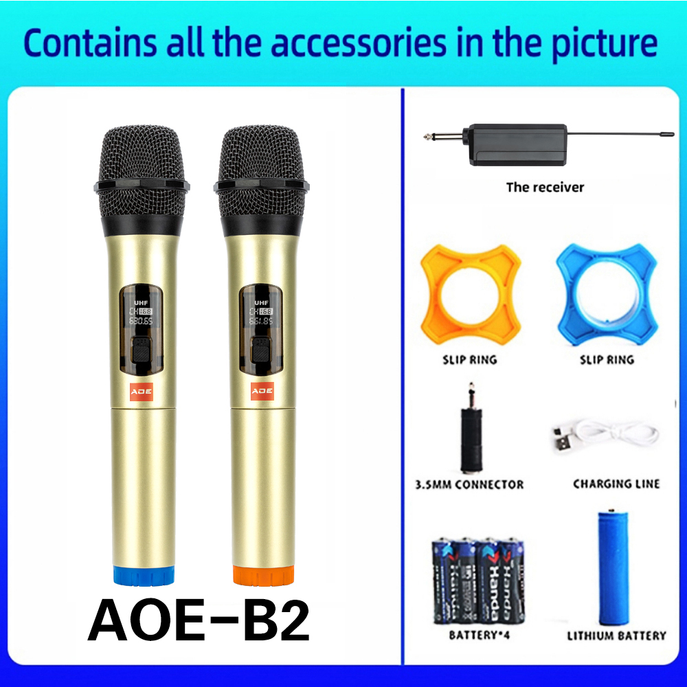 AOE Wireless HD Microphone Handheld Professional For Videoke Bluetooth ...