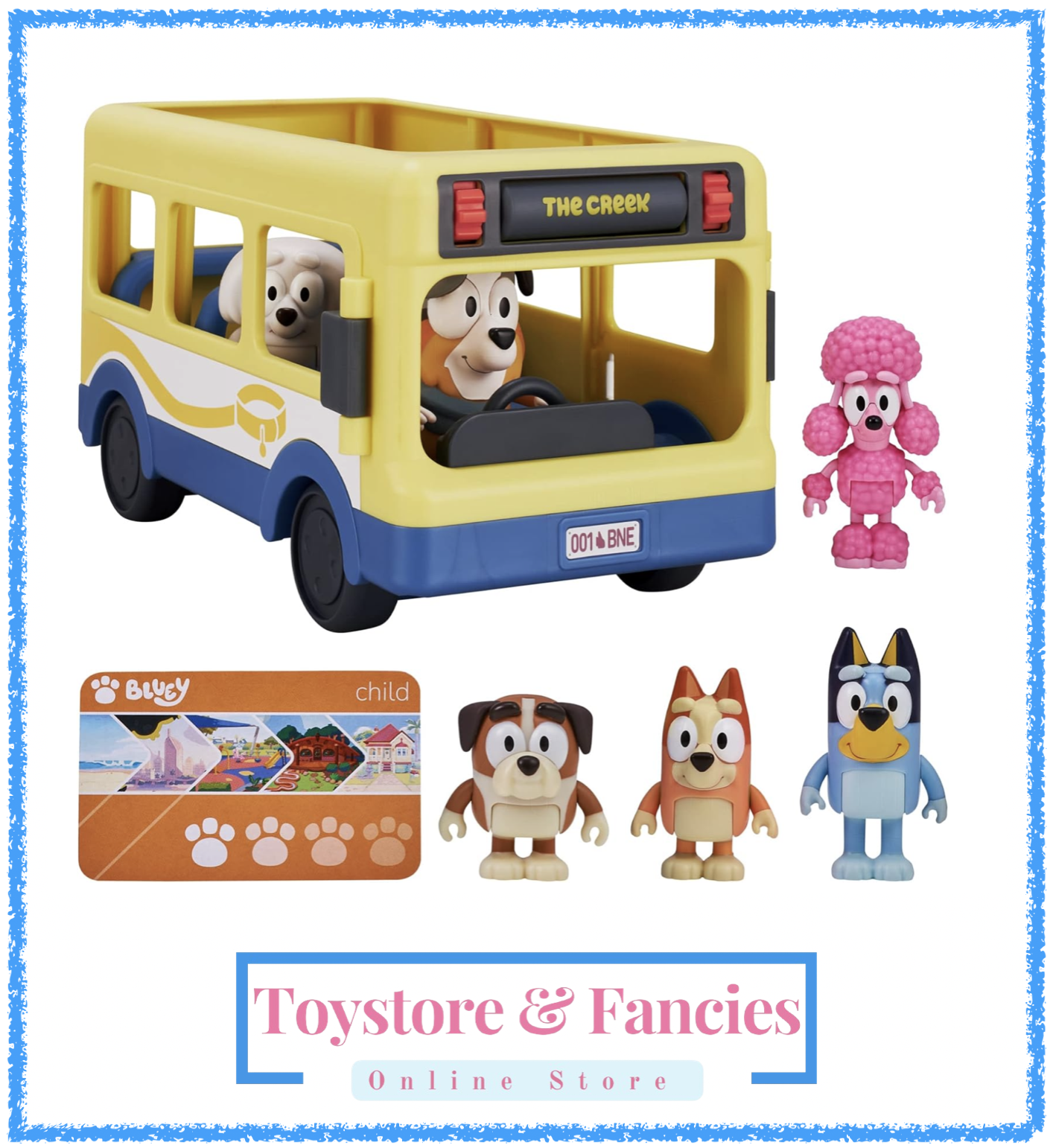 🇺🇸 Bluey Bus with Mates (Includes 6 Figures — Bluey, Bingo, Lila, Coco ...