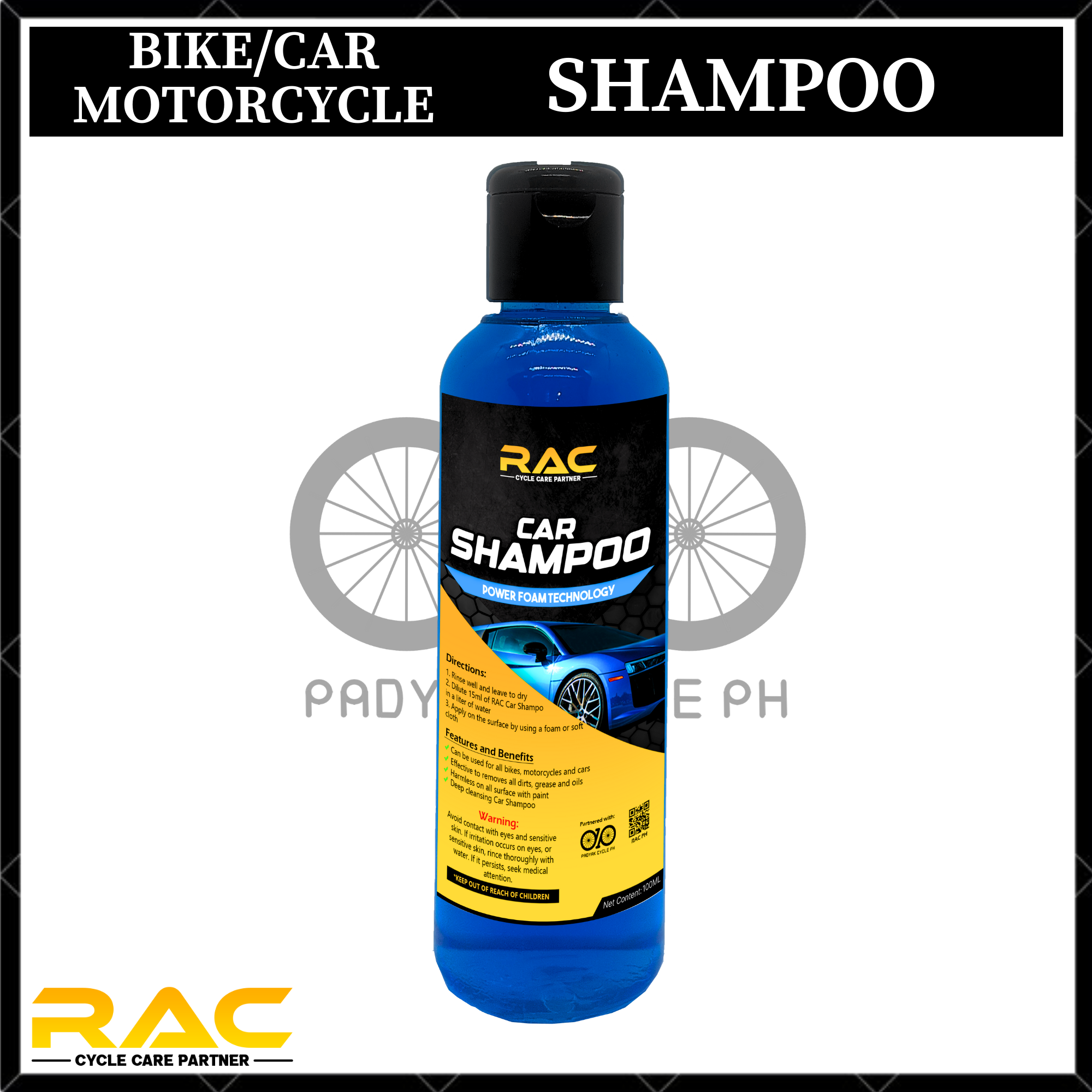 RAC Bike/Motorcycle 100ml Premium Shampoo | Lazada PH