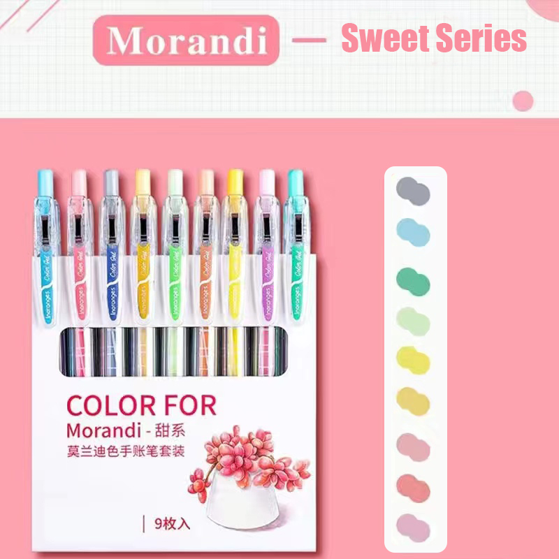 9Pcs/Set 36 Color Color Ballpoint Morandi Series Retractable Color ...