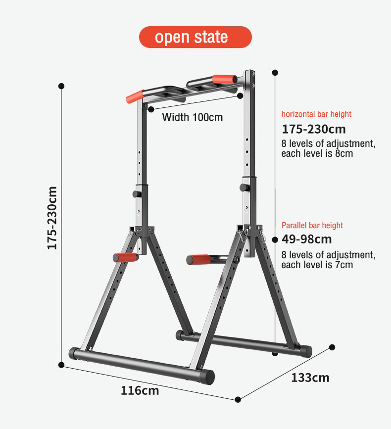 MIKING Folding Pull-Up Bar Multifunctional Indoor Home Horizontal Bar ...