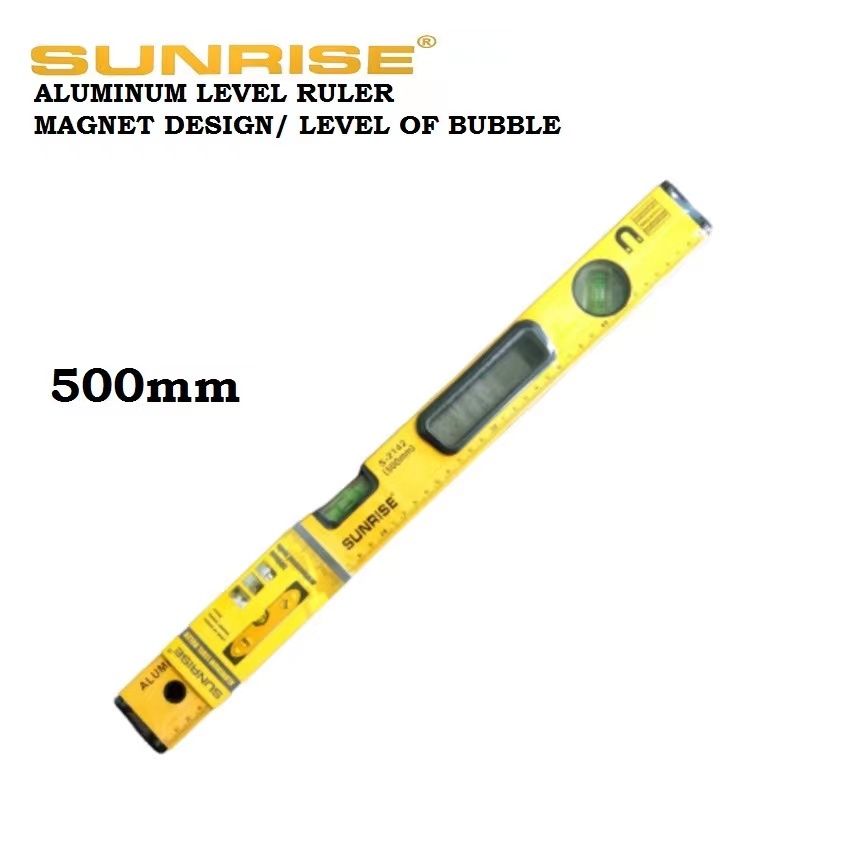SUNRISE Aluminum Level Bar Ruler Measurement with Magnet Heavy duty ...