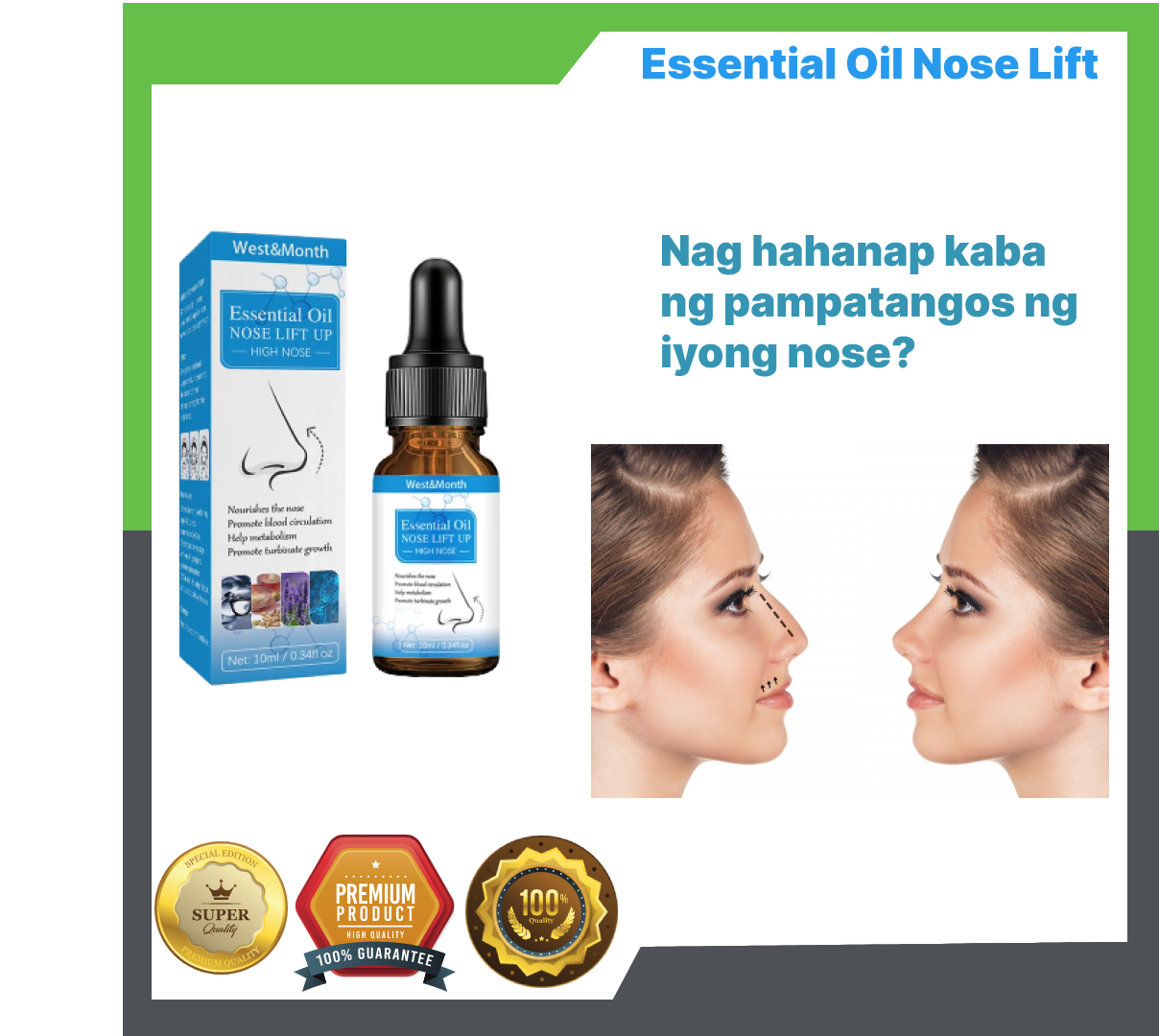 BEST SELLER West&Month NOSE LIFT UP Essential oil beauty nose essential ...