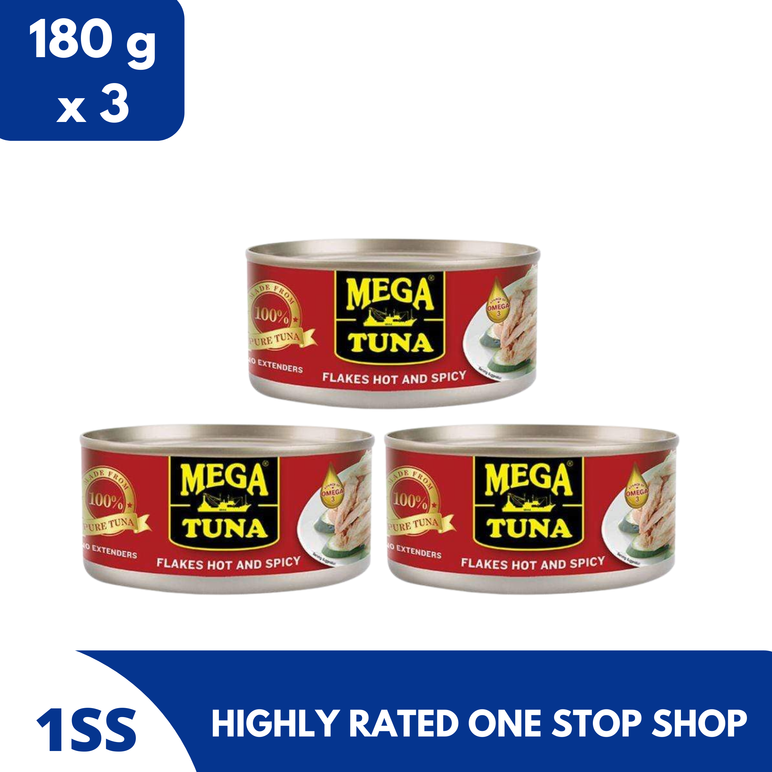 Mega Tuna Flakes Hot & Spicy, 180g set of 3 | Lazada PH