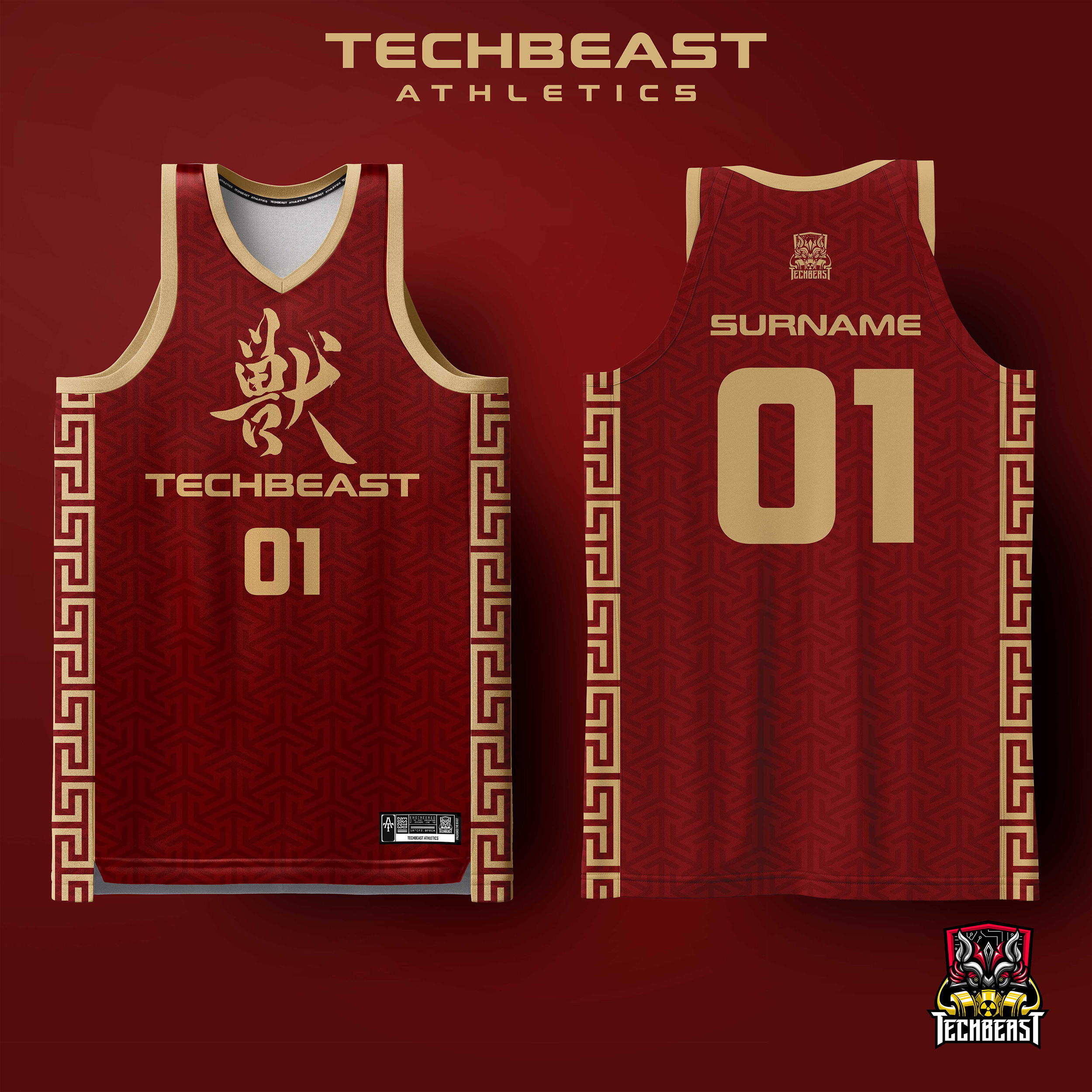 Techbeast Full Sublimation Basketball Jersey Techbeast ( CUSTOM NAME ...