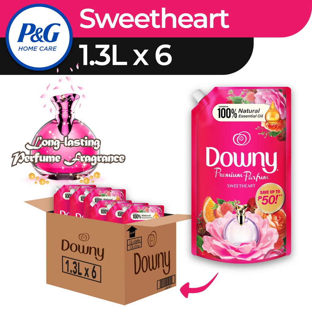 [BUNDLE] Downy Fabric Conditioner Sweetheart 1.3L x 6 Refill (Fabcon ...