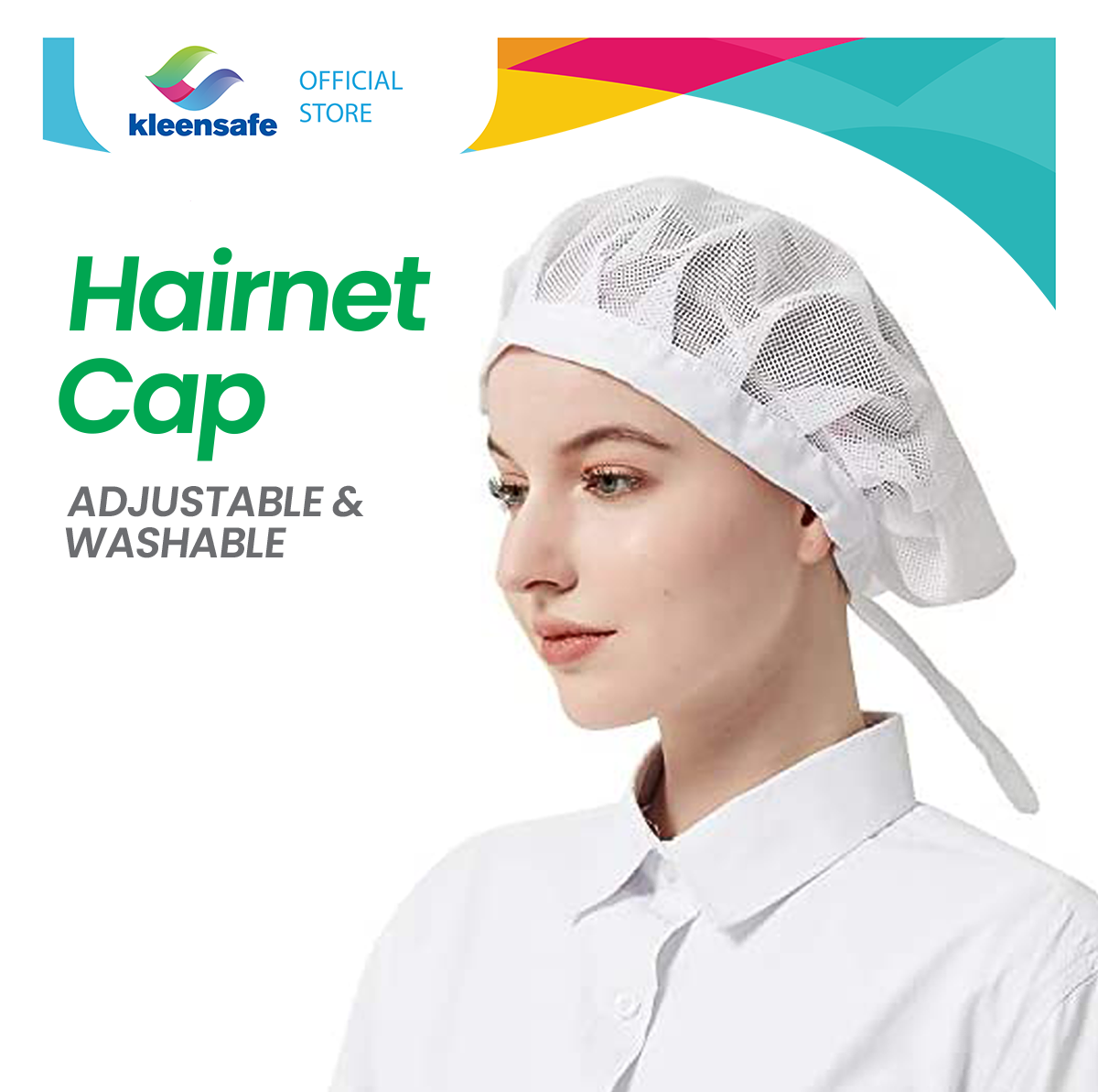 Kleensafe Adjustable Washable Tie Strap Safety Hairnet Cap | Lazada PH