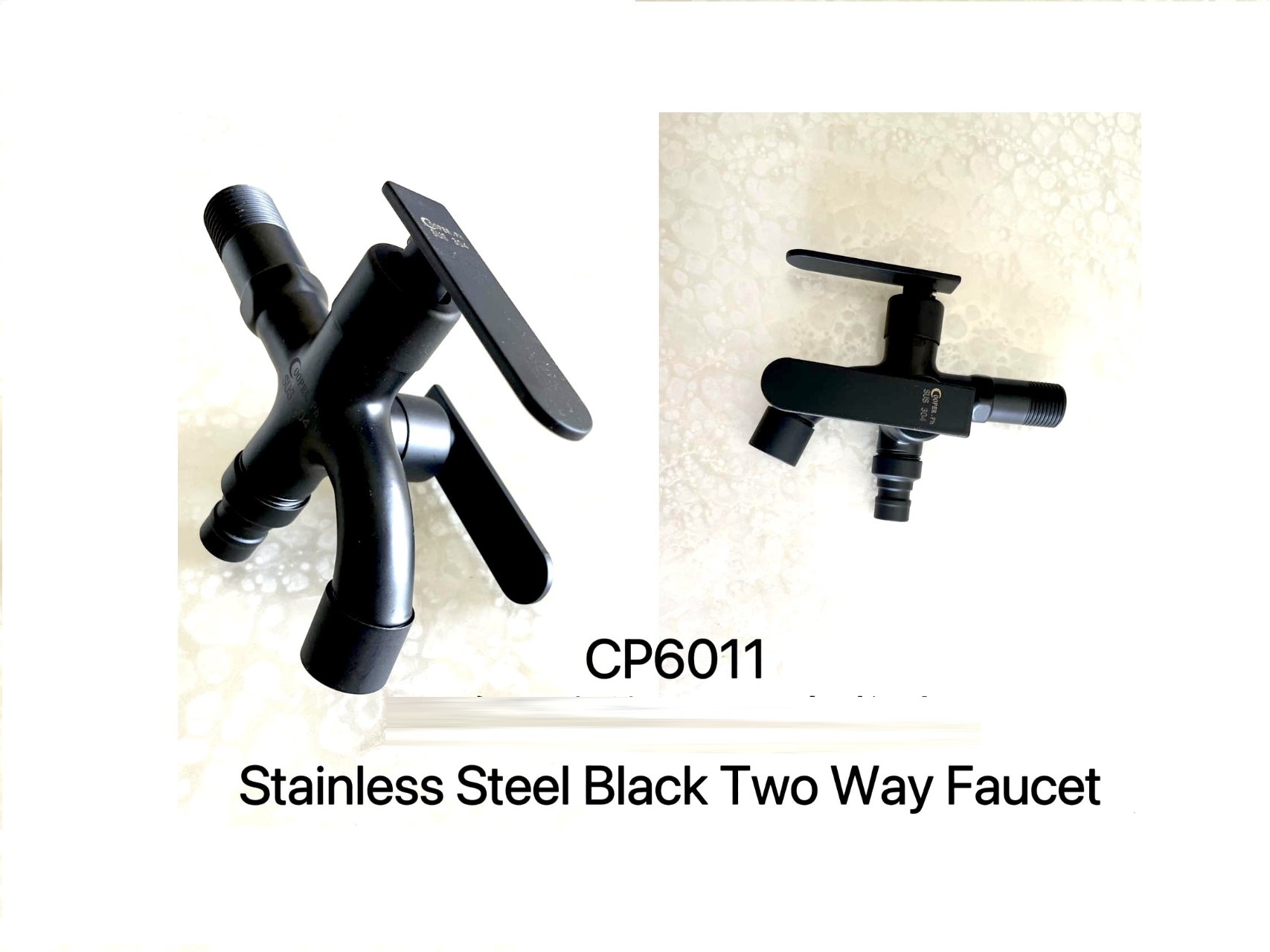 COOPER.PH Stainless Steel SUS304 Black Two Way Faucet Dual Function Tap ...