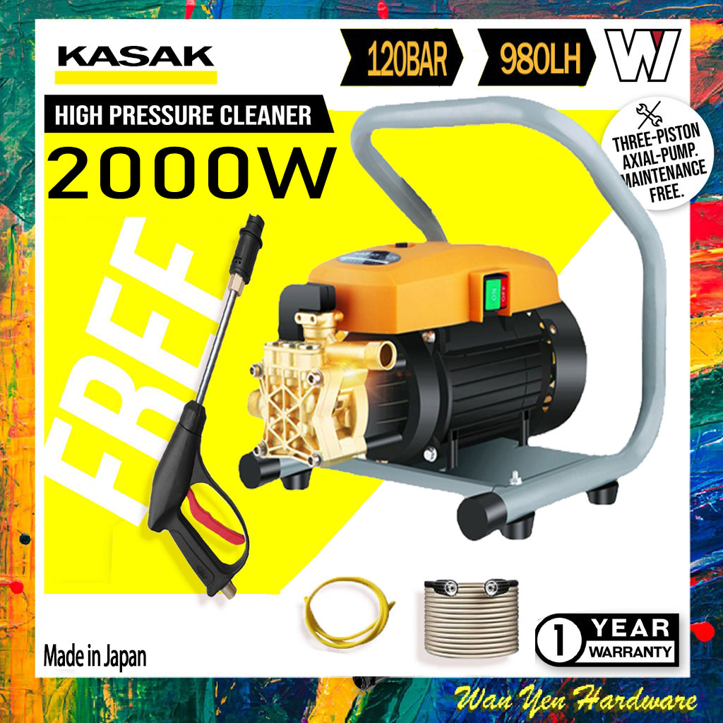 2000W High Spray Pressure Washer Spray Gun Heavy Duty Washer Super ...