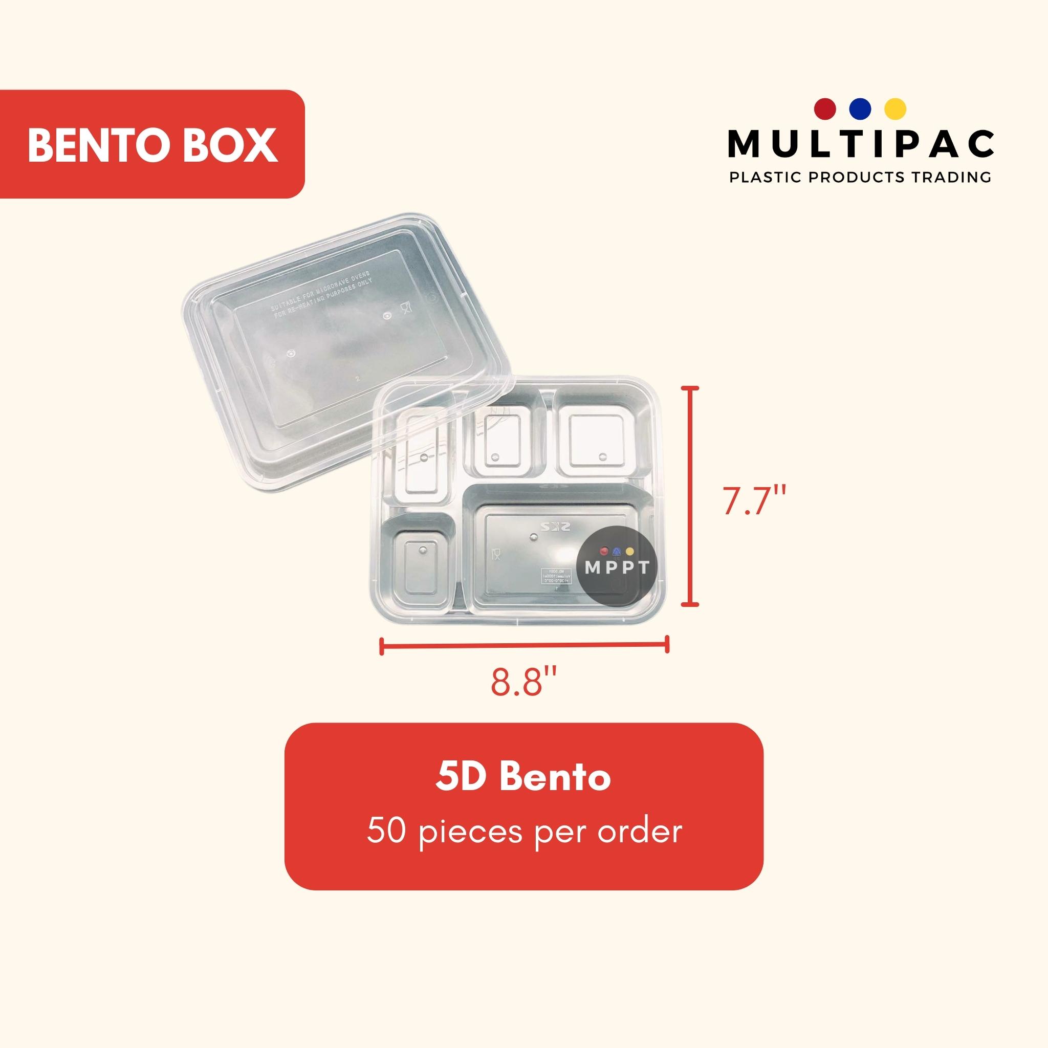 [50 PCS] - Bento Boxes Clear (2D, 3D, 4D, 5D) | Lazada PH