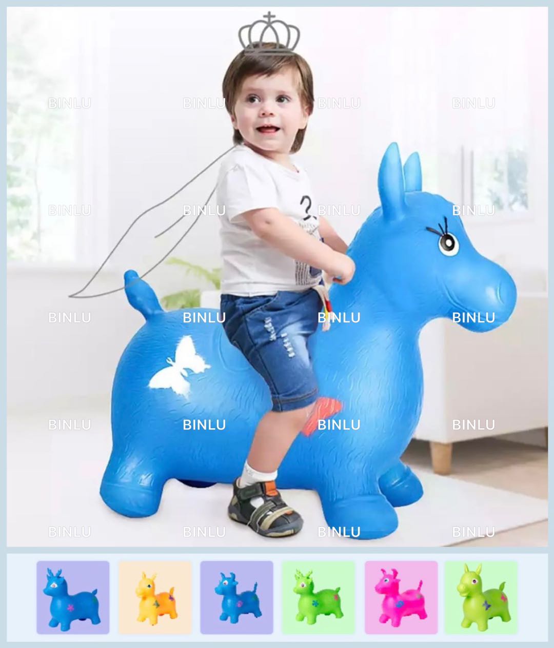Inflatable jumping chair,jumping horse,animal design with music,pony ...
