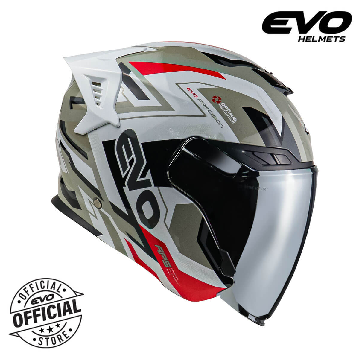 EVO RX-7 Alpha Half Face Dual Visor Helmet with Free Clear Lens | Lazada PH