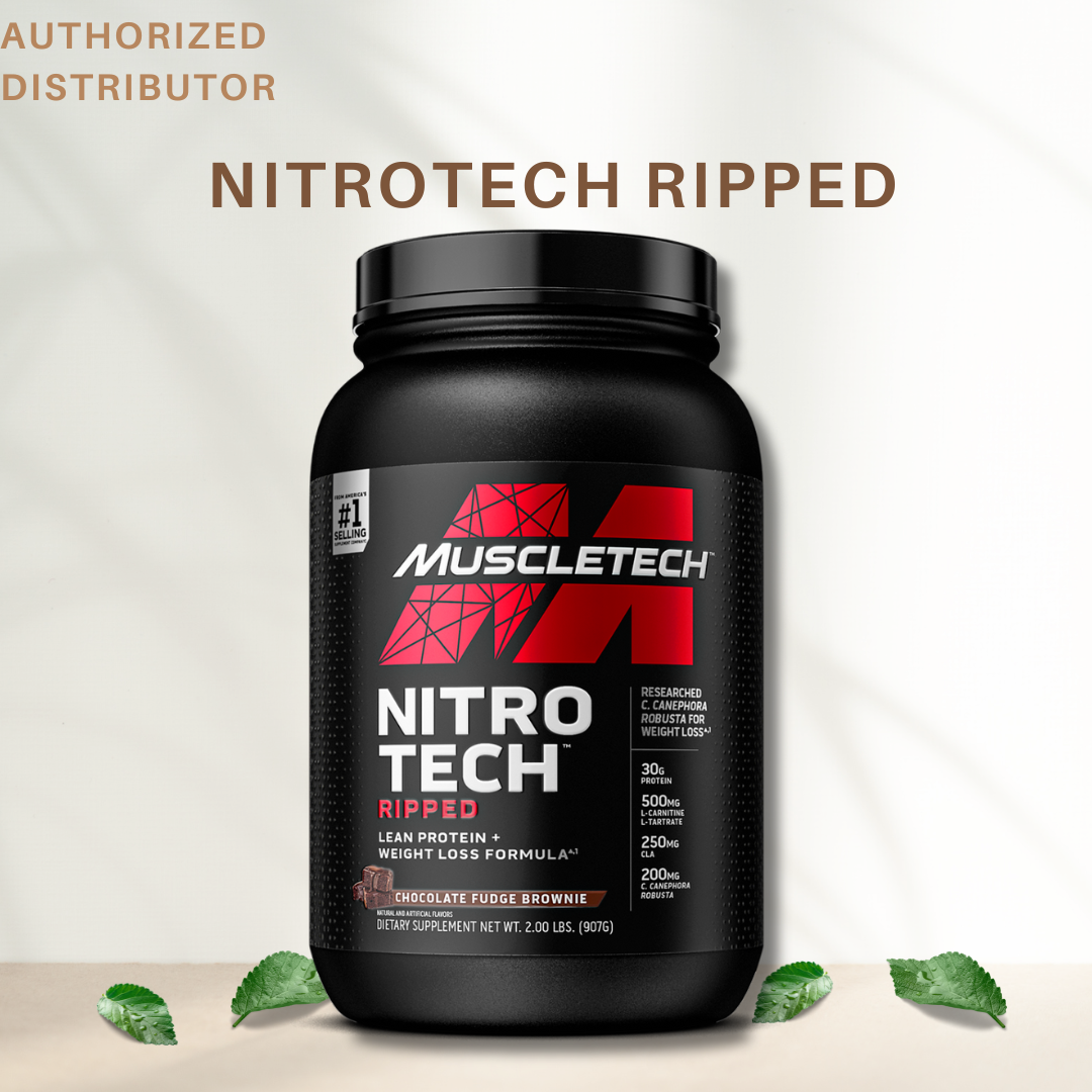MuscleTech Nitro-Tech Ripped Protein Powder Formula Lose Weight Protein ...