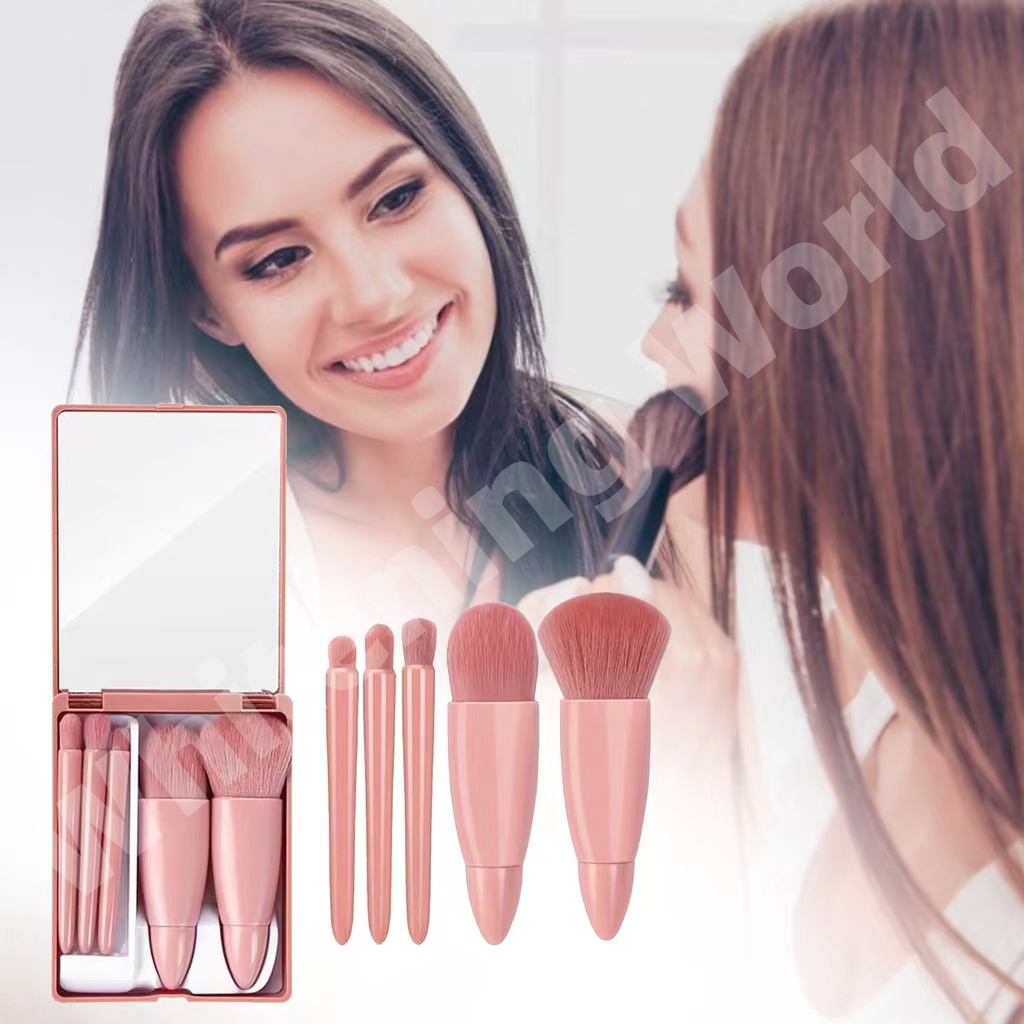 5pcs mini makeup brush set, mirror blush powder brush, makeup brush ...
