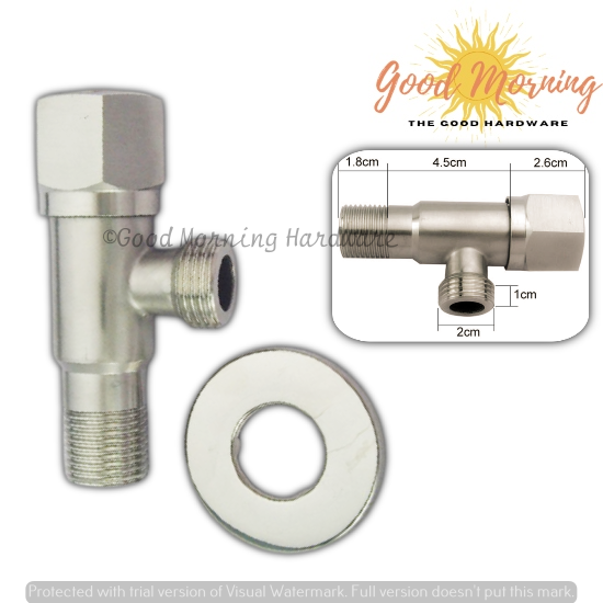 1PCS Stainless Steel SUS304 One Way Angle Valve 1/2X1/2 | Lazada PH