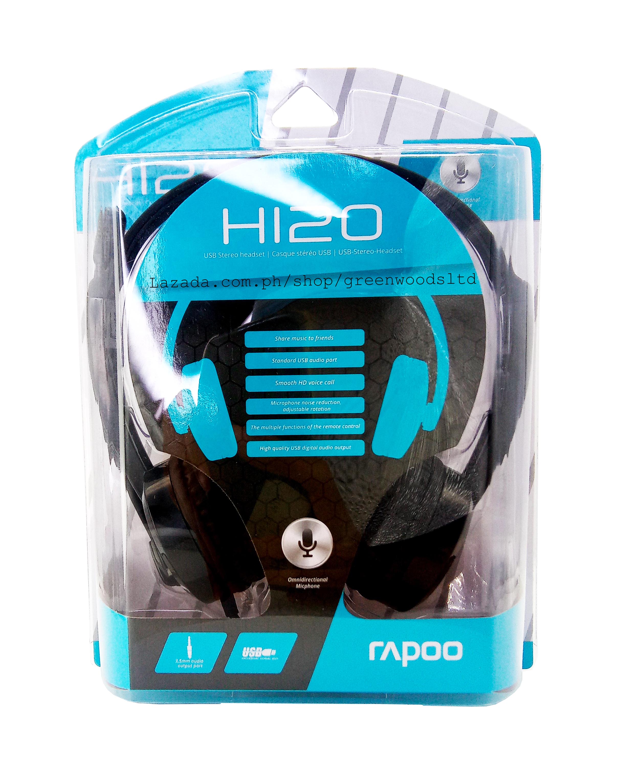 Rapoo H120 USB Stereo Headset | Lazada PH