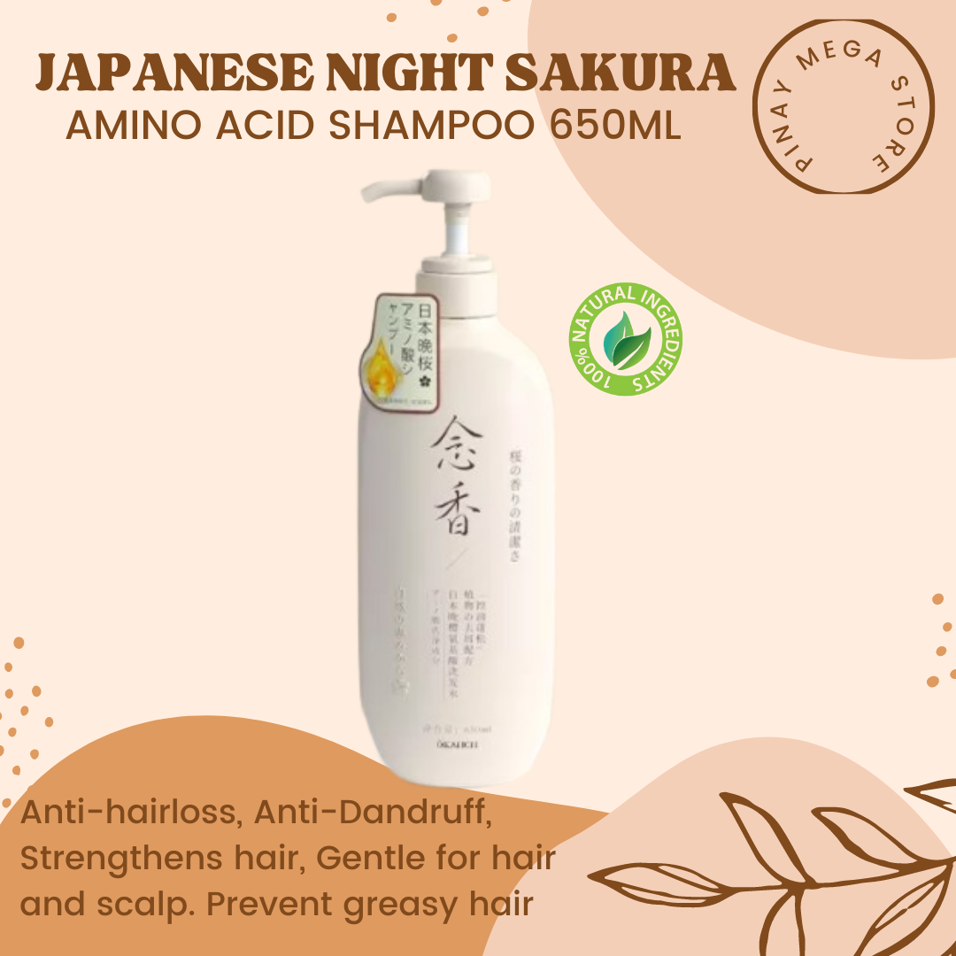 JAPANESE SAKURA SHAMPOO 650 ML AMINO ACID NATURAL INGREDIENTS Japan ...