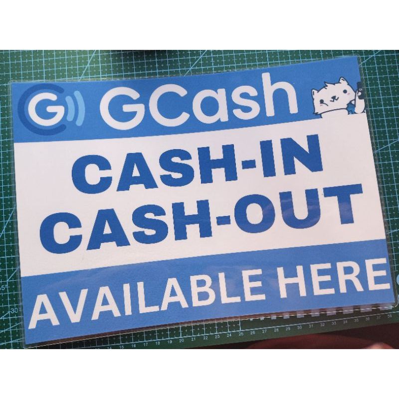 Laminated Gcash Available Here Signage (Makapal) | Lazada PH