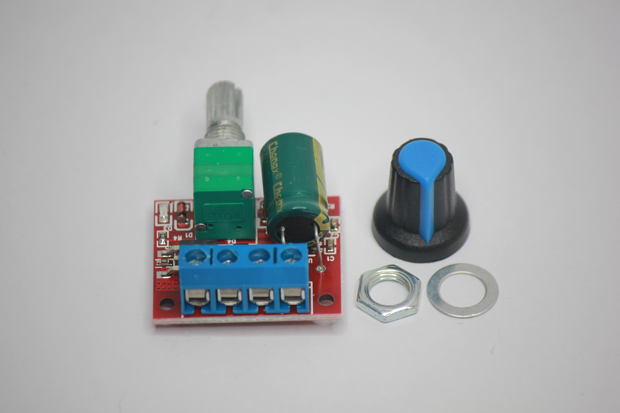 DC MOTOR SPEED CONTROLLER MODULE, 5A 90W 4.5V-35V, ADJUSTABLE SPEED ...