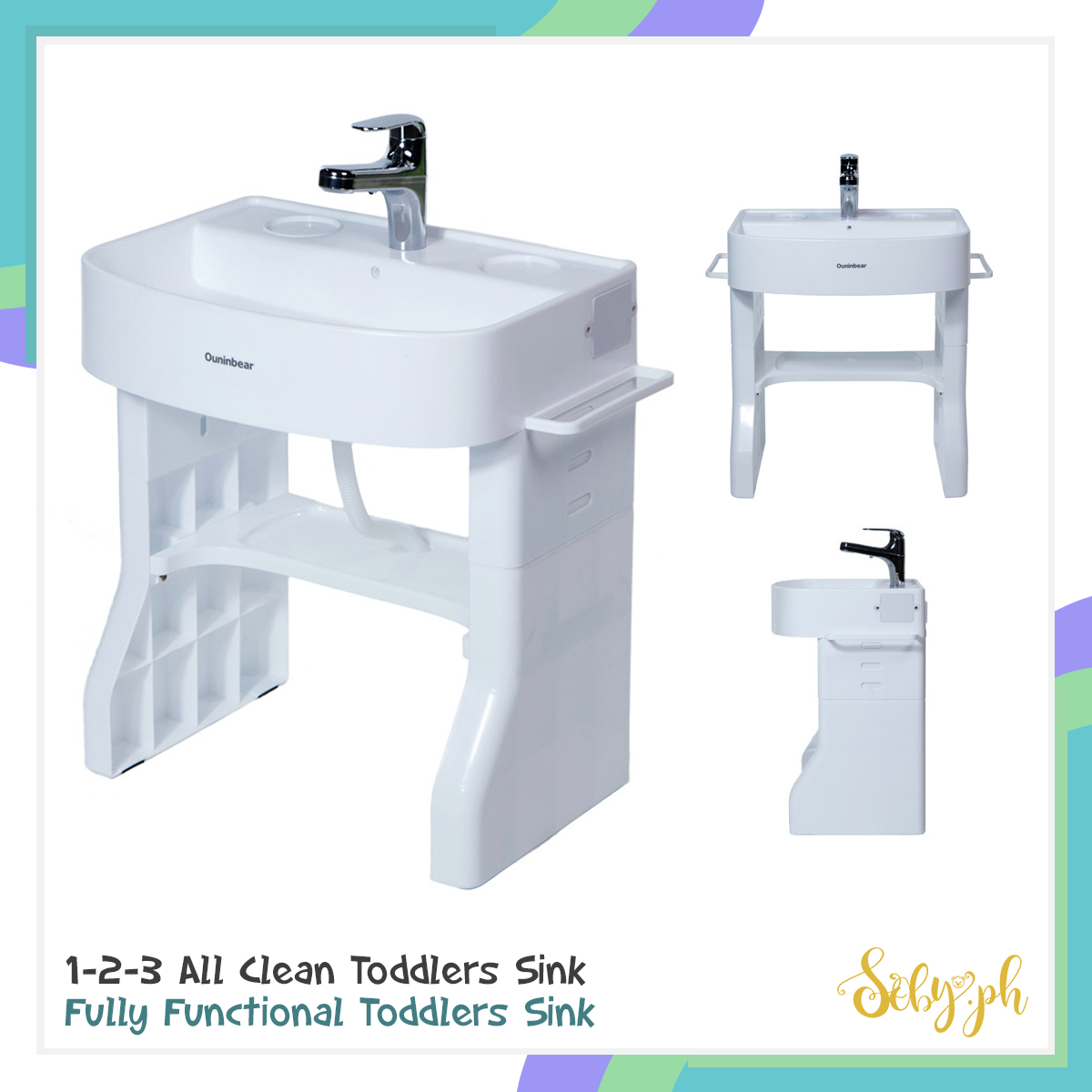 SOBY PH- 1-2-3 All Clean Toddler Sink Fully Functional Toddler Sink ...