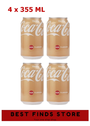 Coca Cola Vanilla Flavor 355 ML - Pack of 4 | Coke Vanilla Packaging ...