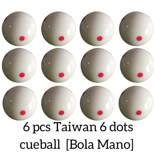 12PCS TAIWAN 6 DOT CUE BALL STANDARD SIZE (FOR SALE PATO NG BOLA NG ...