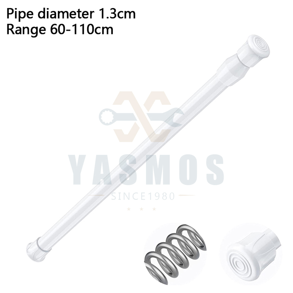 White paint multifunctional adjustable clothes rod telescopic rod ...