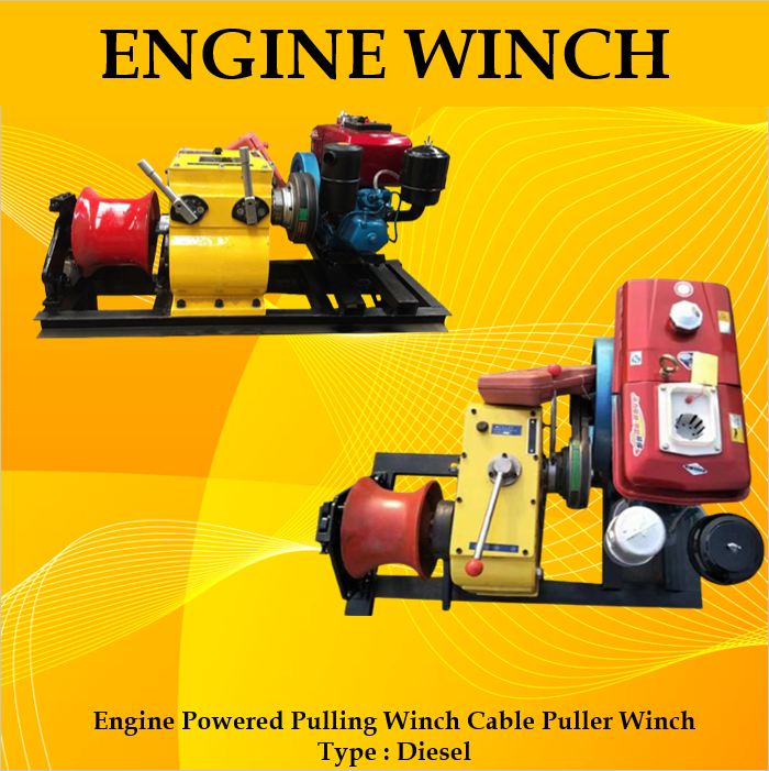 Golden Tool 3T Engine Winch Gasoline Diesel Engine Winch Engine Powered ...