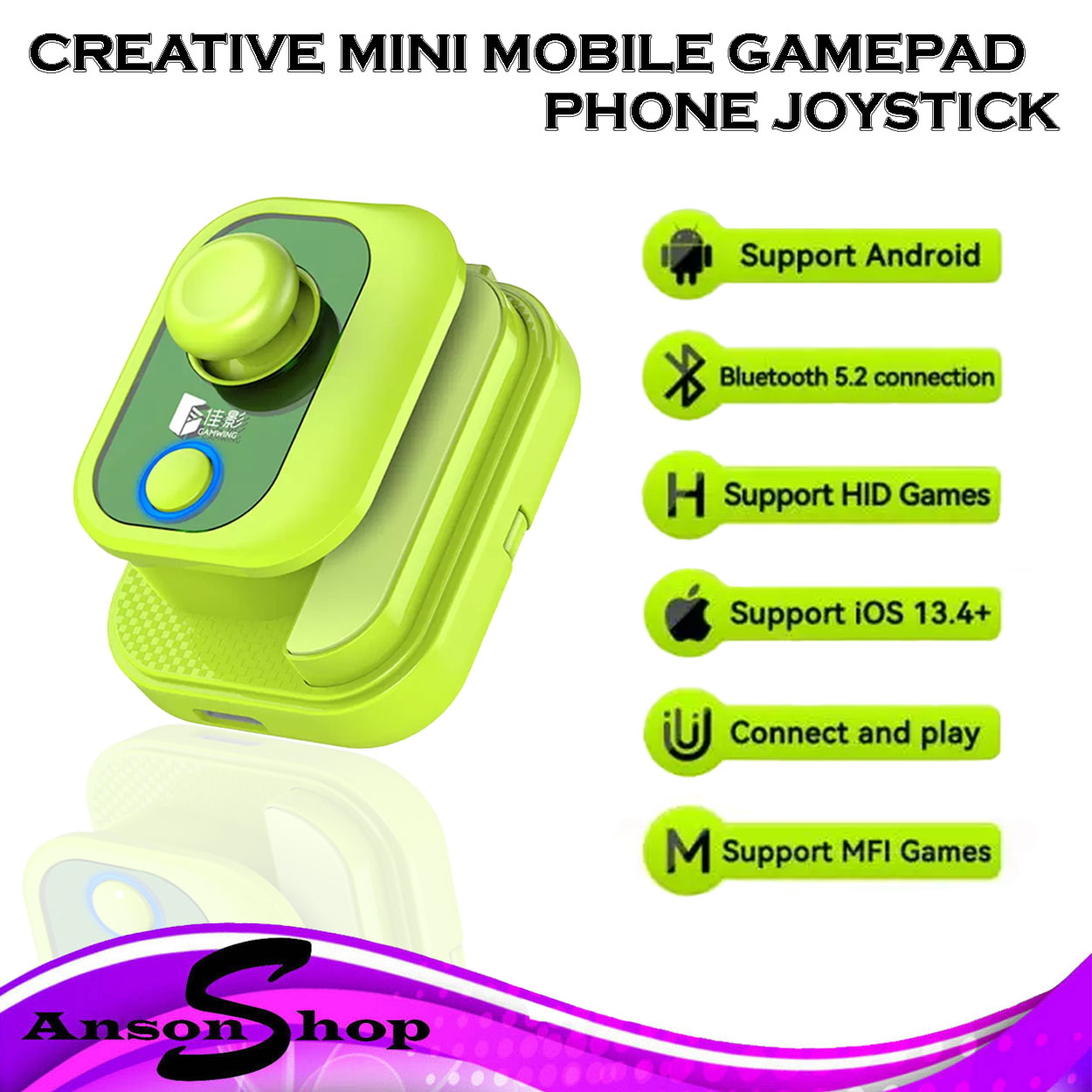 Creative Mini Mobile Gamepad Phone Joystick Smartphone Games Handle ...