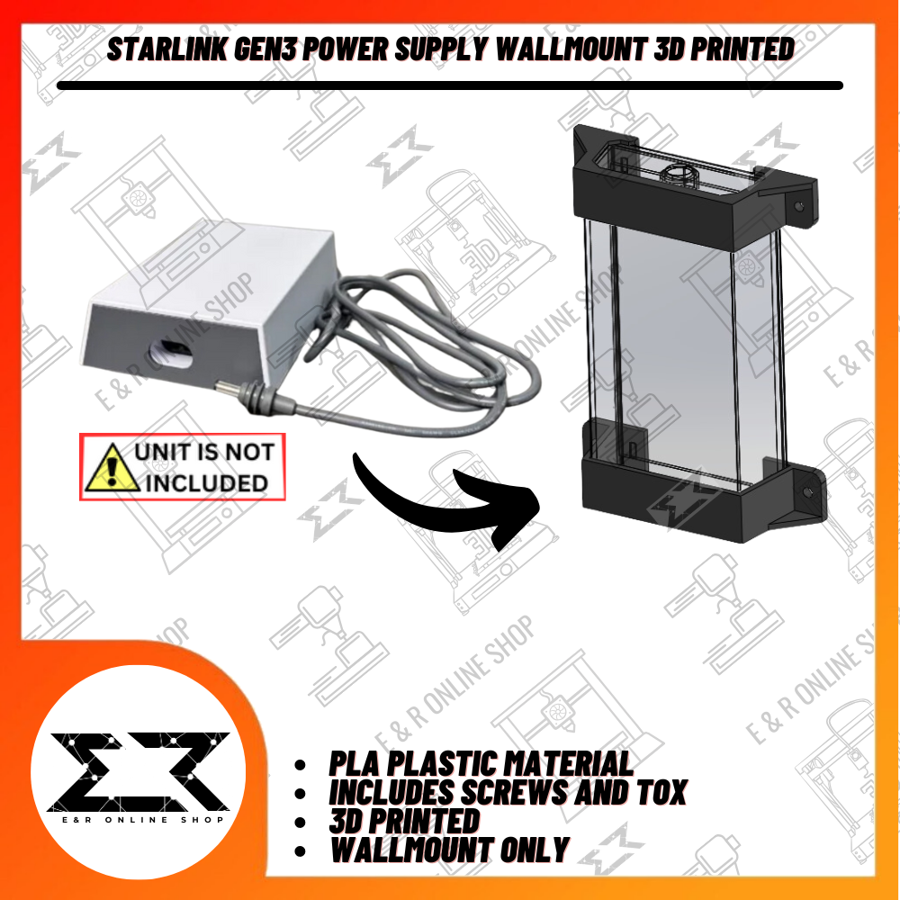 STARLINK Gen3 Power Supply Wall Mount 3D Printed | Lazada PH
