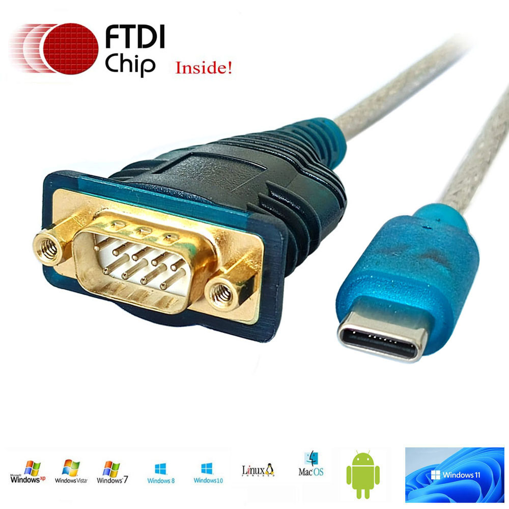 Nine-Pin Male Connector Rpm USB Turn DB9 Turn USB-C Serial Port Adapter ...