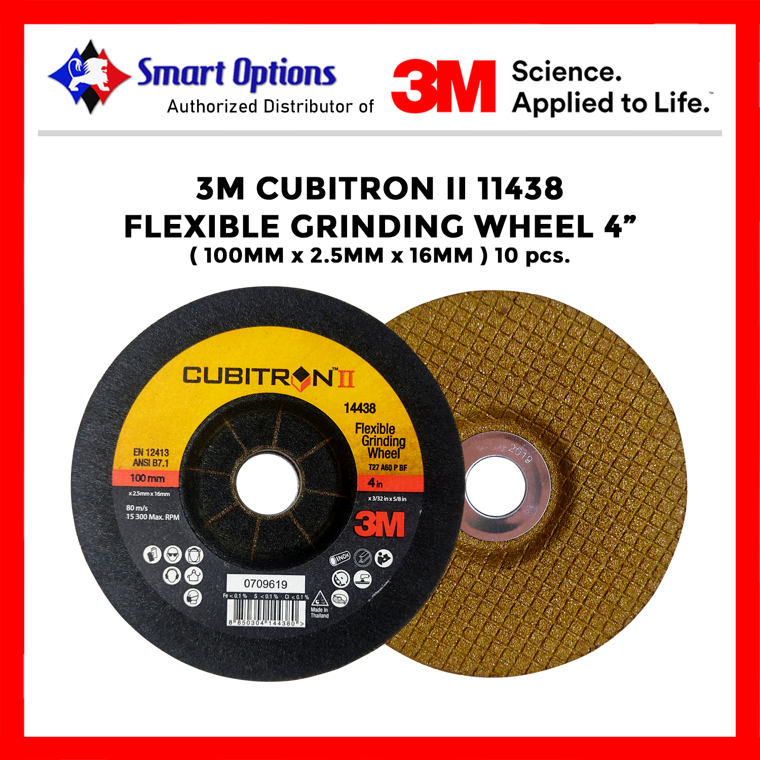 3M Cubitron II 11438 Flexible Grinding Wheel P36 10pcs/set | Lazada PH