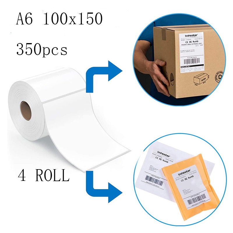 healthy carbon paper 4 ROLL（1box） A6(100x150) 350 sheets Thermal ...