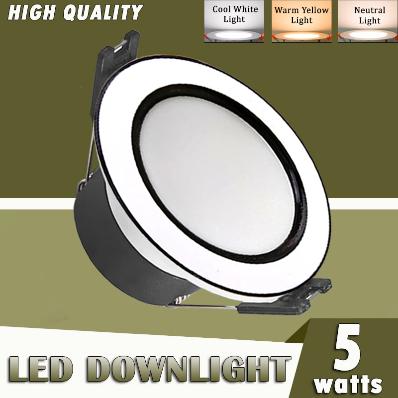 1 Piece LED Downlight 5watts Ceiling Pin Light Color White Black 3 ...
