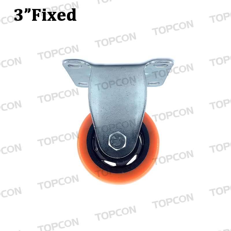 Universal Orange caster wheel push cart wheel heavy duty Sizes 3" 4" 5" Fixed Swivel and Swivel ...