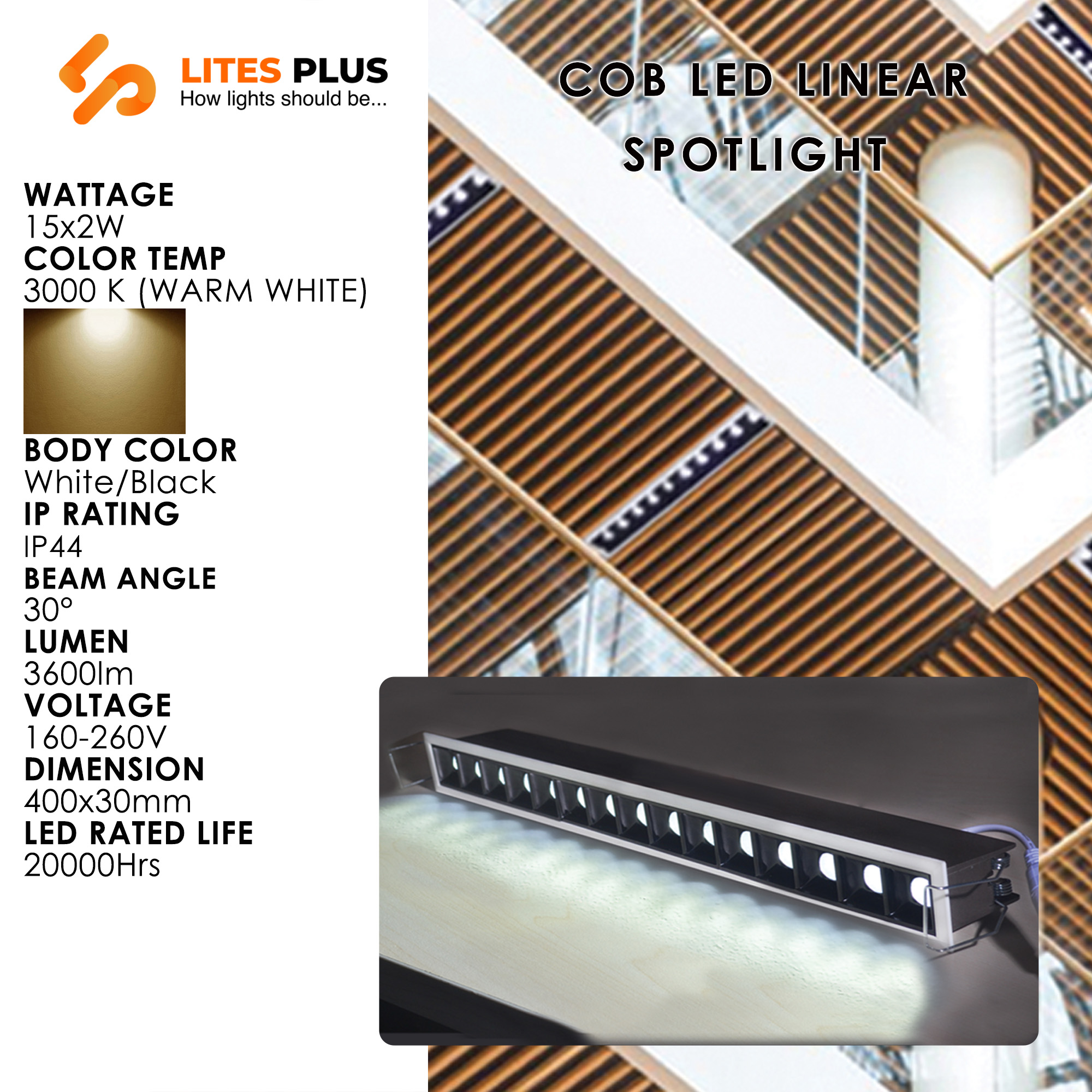 LITESPLUS LINEAR SPOTLIGHTS 15x2W (IA-0209) | Lazada PH