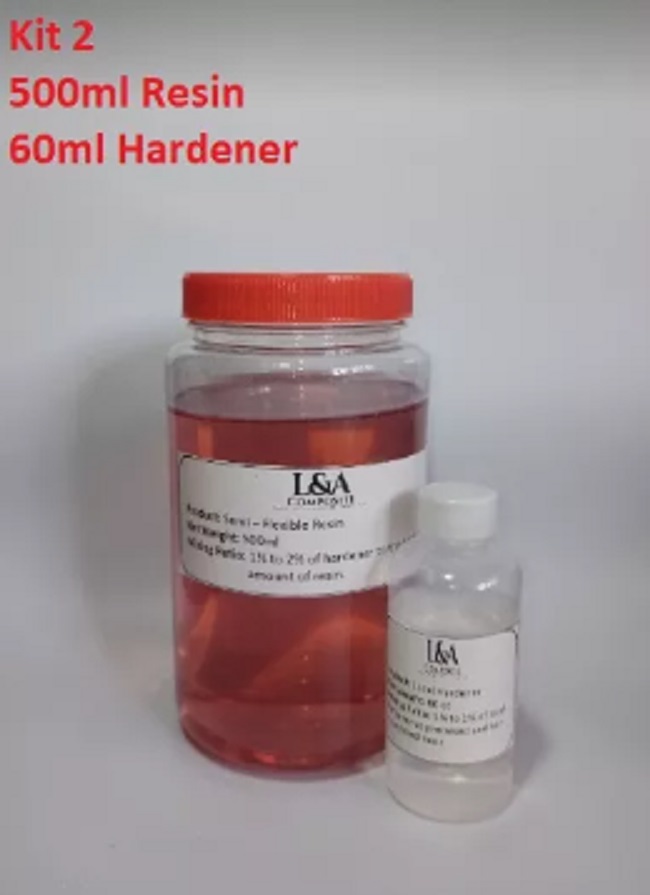 FIBERGLASS DIY PREMIX RESIN KITS (D) - 500ML VARIATION KITS FROM KIT 2 - KIT 12, to choose ...