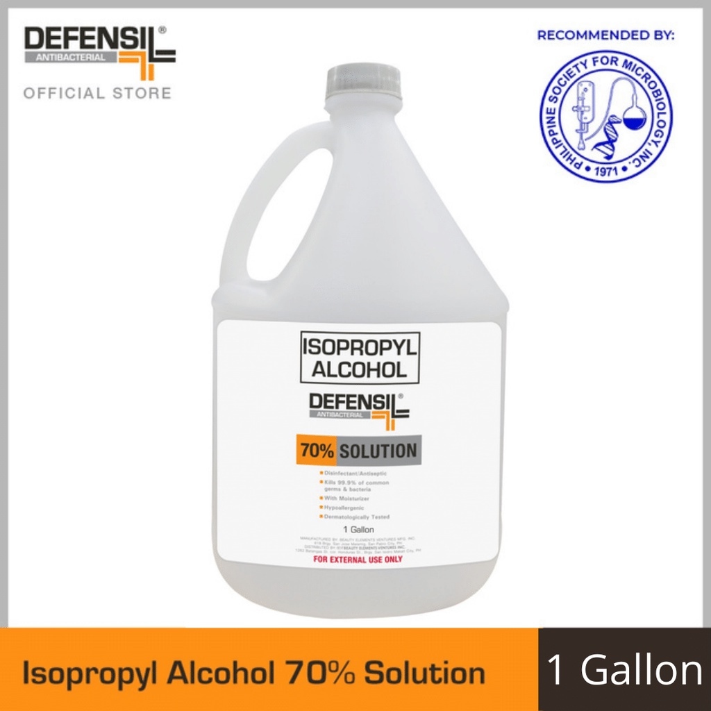 Defensil Antibacterial Isopropyl Alcohol 70% Solution 1 Gallon | Lazada PH
