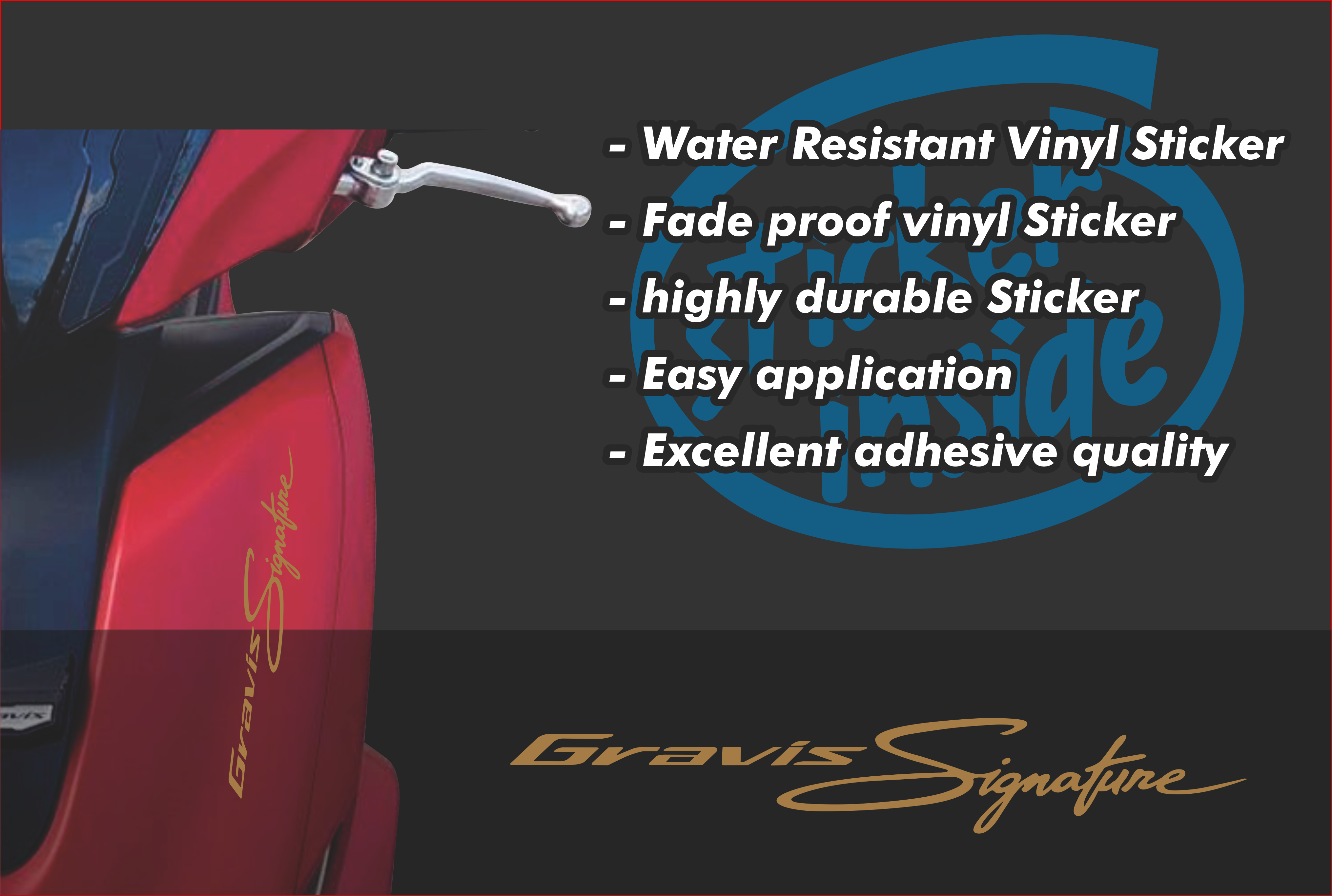 YAMAHA GRAVIS Signature Sticker for Motorcycle | Lazada PH
