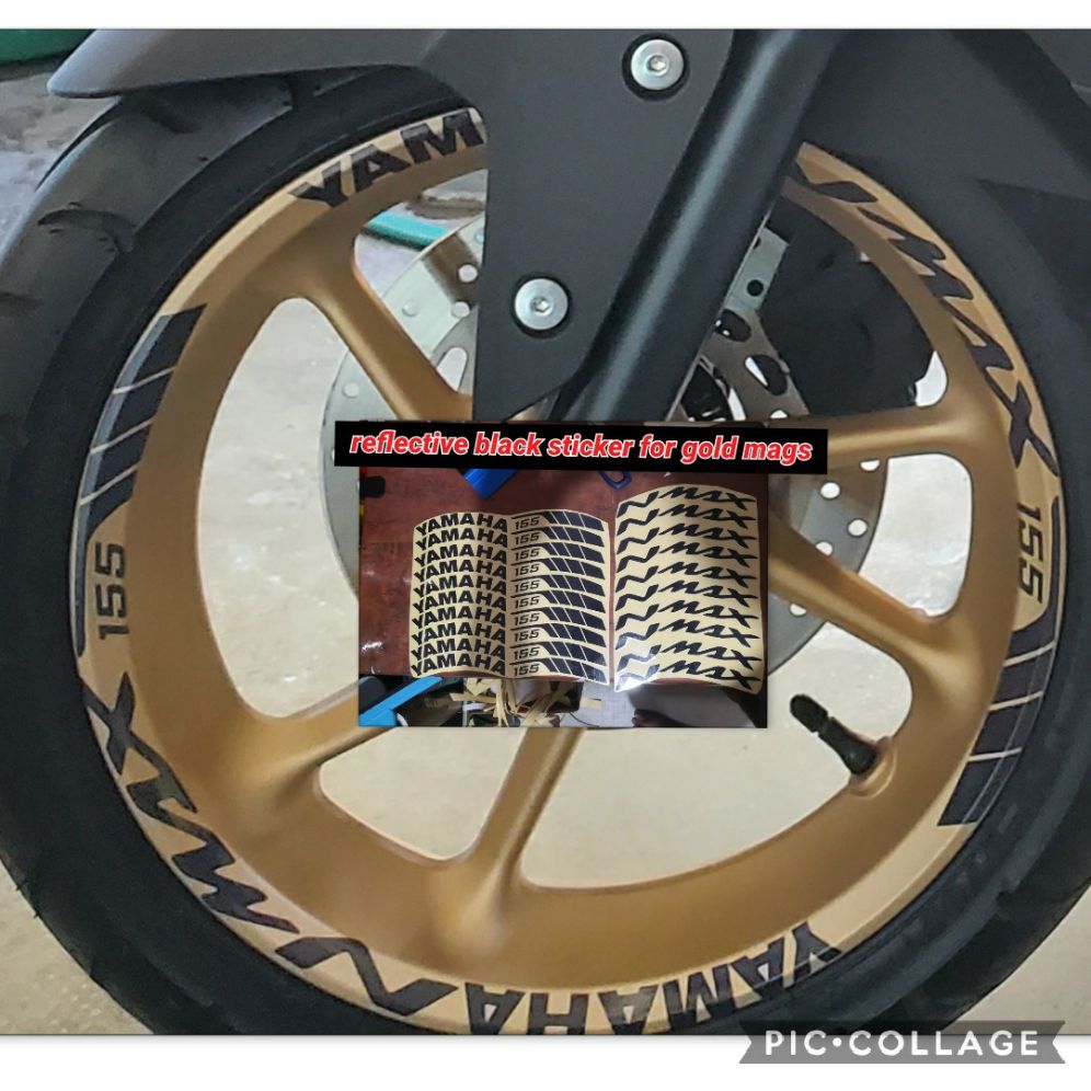 reflective black sticker for gold mags nmax v1 v2 2020 | Lazada PH