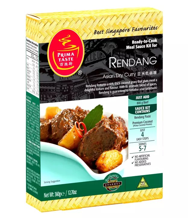 Singapore's Prima Taste Rendang Sauce Kit - Asian Dry Curry (360g ...