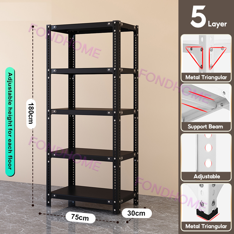 Load 1200KG Metal Rack Adjustable Height Steel Rack Boltless Rack 5/6 ...