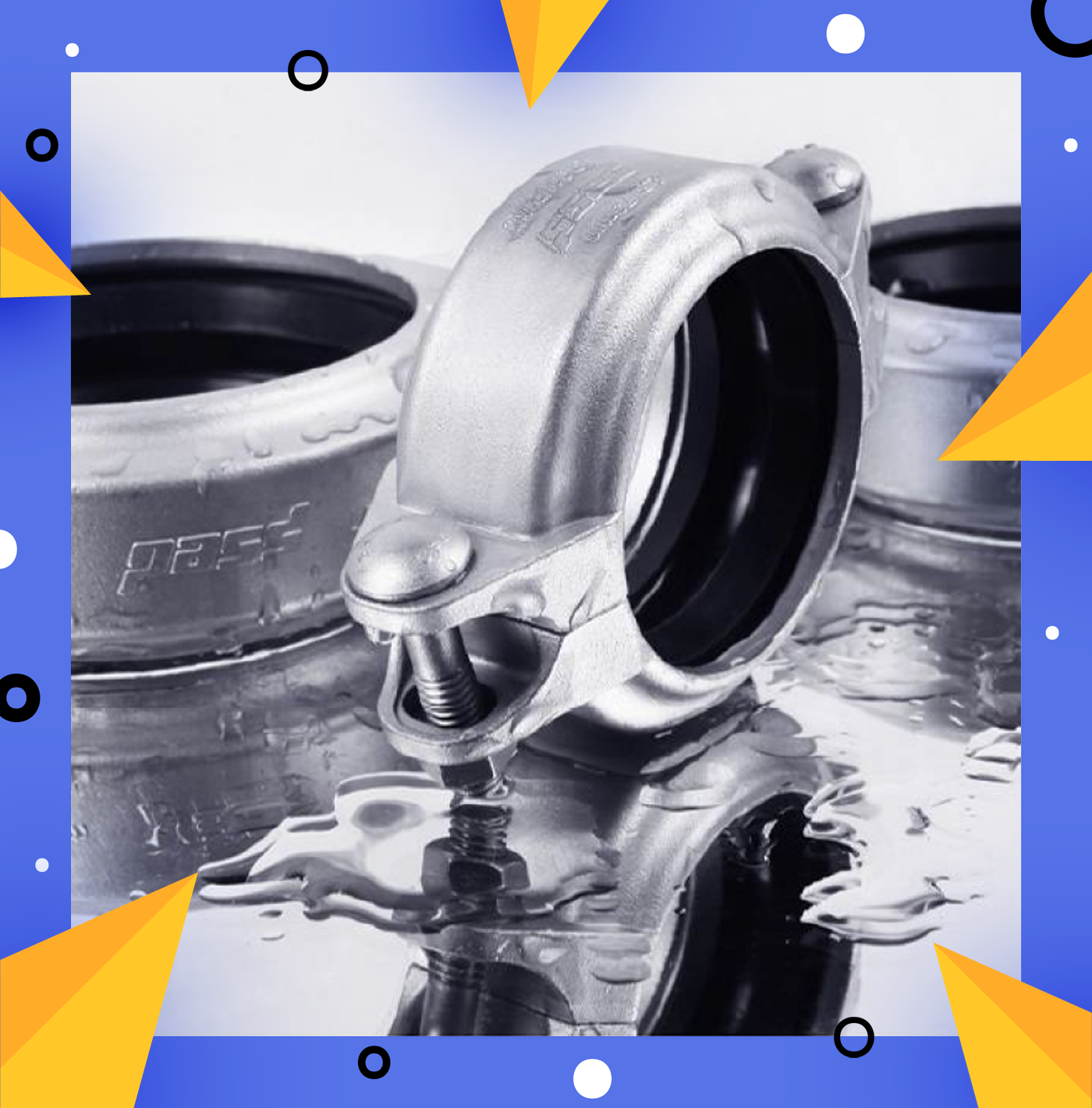 1-1/4" (32mm) STAINLES STEEL 316 COUPLING PASS HEAVY DUTY FLEXIBLE ...