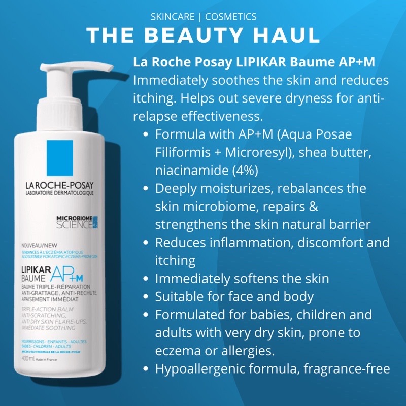 La Roche-Posay Lipikar Baume AP+M | Lait Urea 5+ Smoothing | Syndet AP+ ...