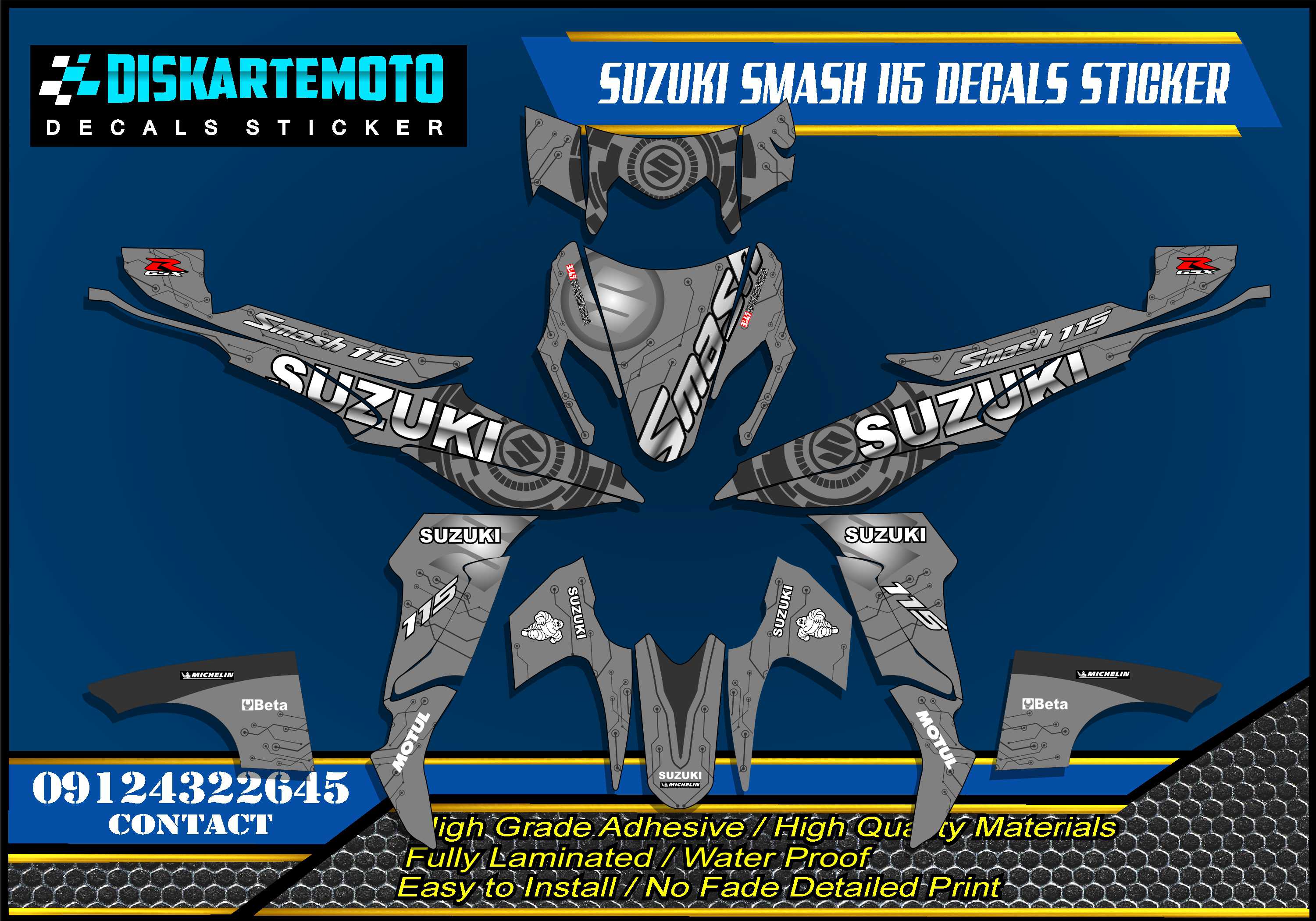 Suzuki Smash 115 Sticker | Lazada PH